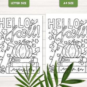 Fall Coloring Pages for Adults, Autumn Coloring Book, Pumpkin Coloring ...