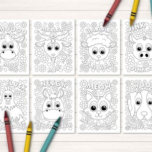 Farm Animal Coloring Pages, Cute Animal Coloring Pages for Kids ...