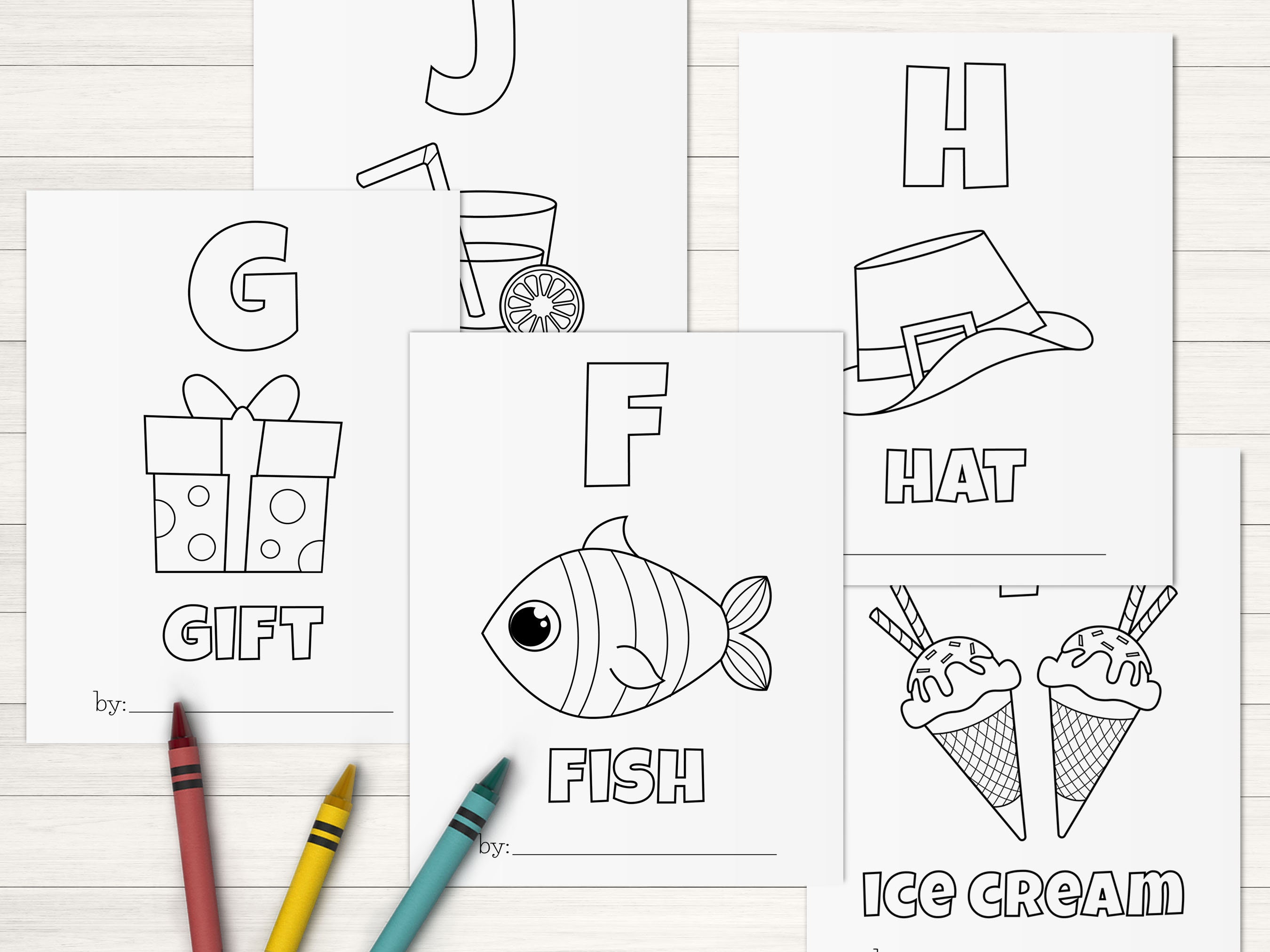 Babys First ABC Book Alphabet Coloring Pages for Kids - Etsy