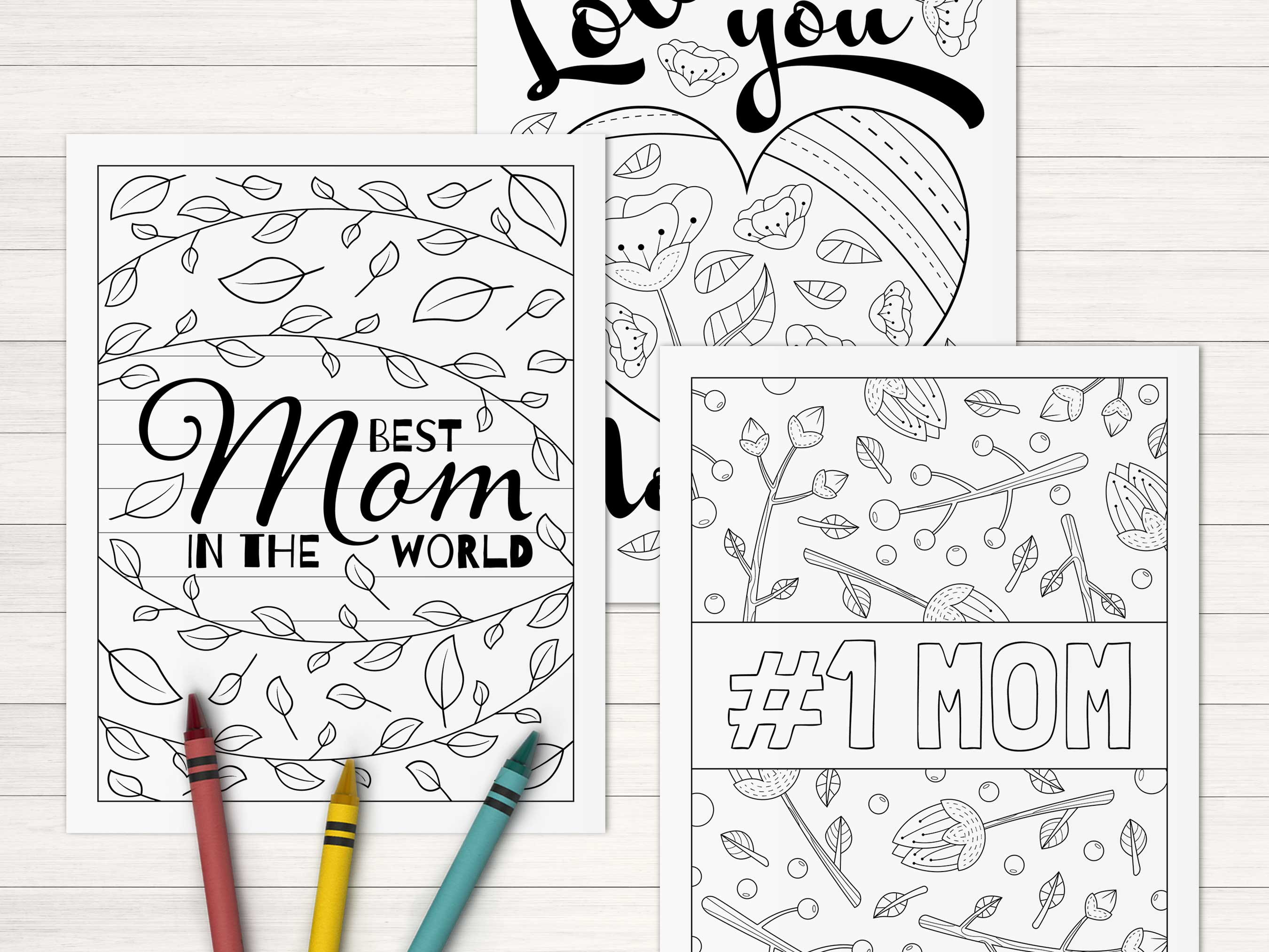 Mothers Day Coloring Book Printable, Printable Coloring Pages for Kids ...