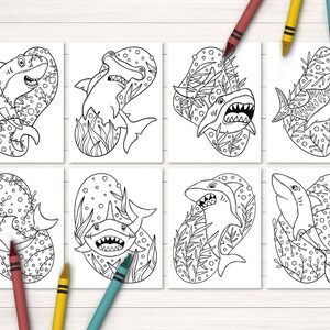 Shark Coloring Pages, Sea Animal Coloring Pages for Kids, Ocean ...