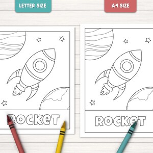 Space Coloring Pages for Kids: Planets & Astronauts (PDF) - Etsy