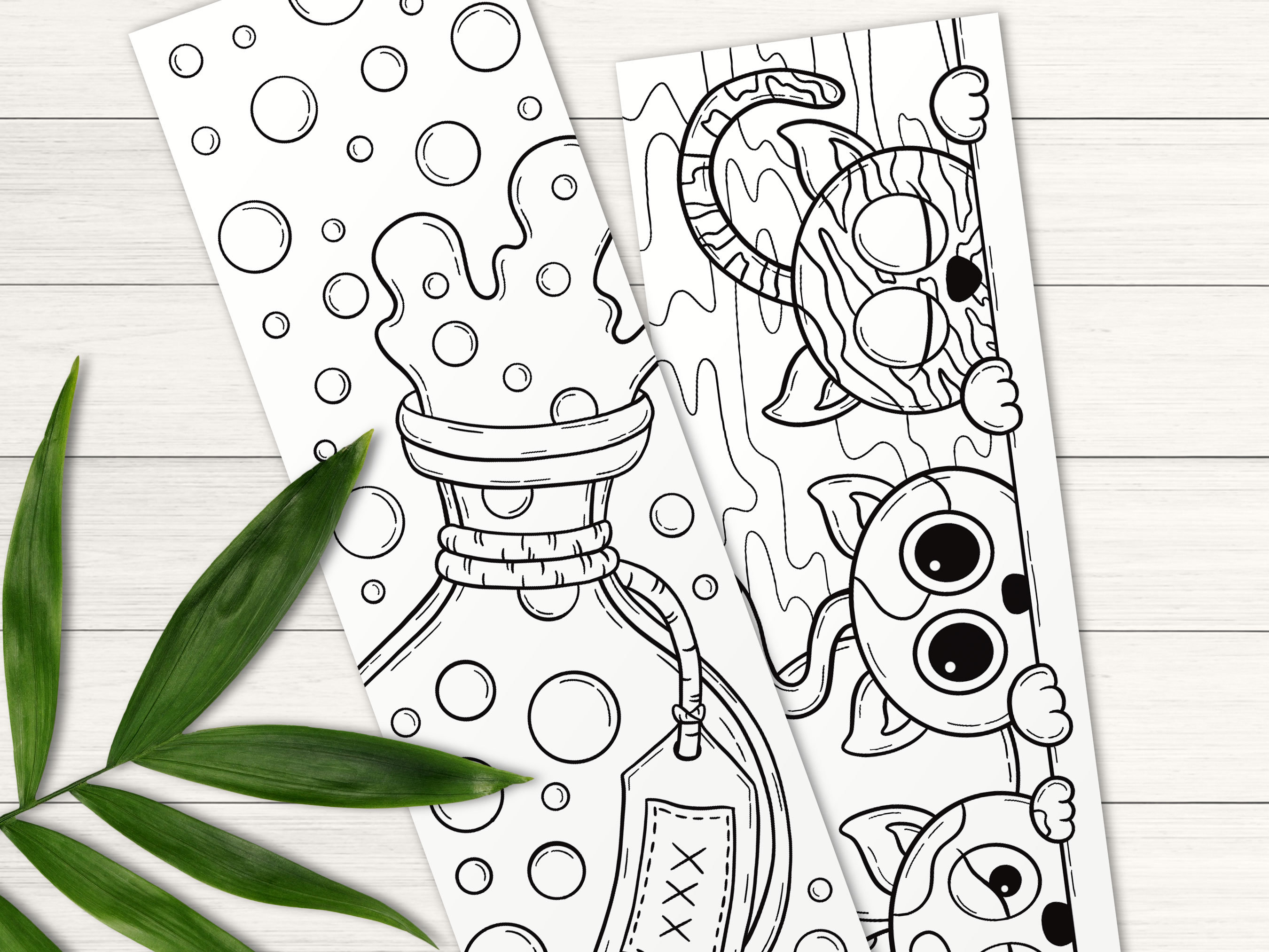 Printable Halloween Coloring Bookmarks: Kids' Activity (digital ...