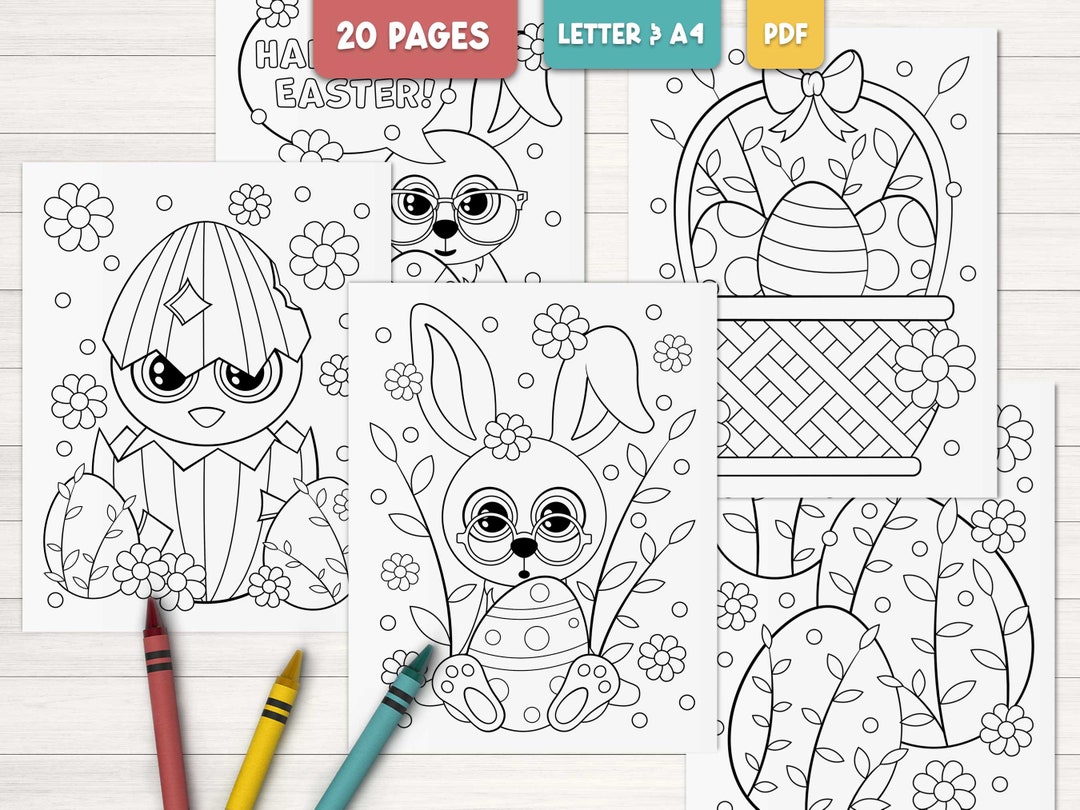 Easter Coloring Pages for Kids, Printable Coloring Book for Kids ...