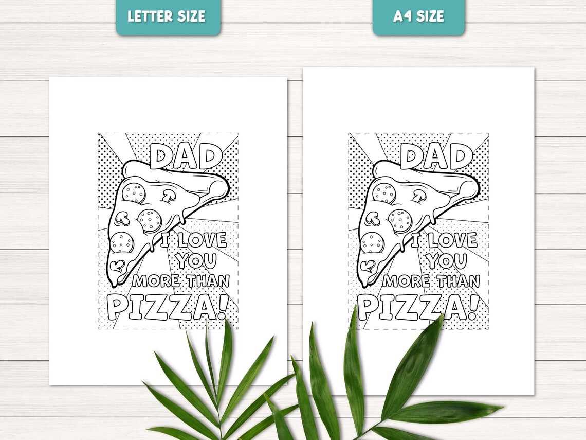 Fathers Day Coloring Card, Dad Card Printable, Fathers Day Gift From ...
