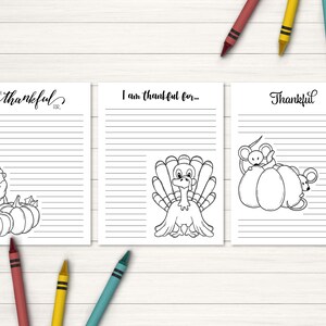 I Am Thankful for Cards, Thanksgiving Gratitude Printable, Thanksgiving ...