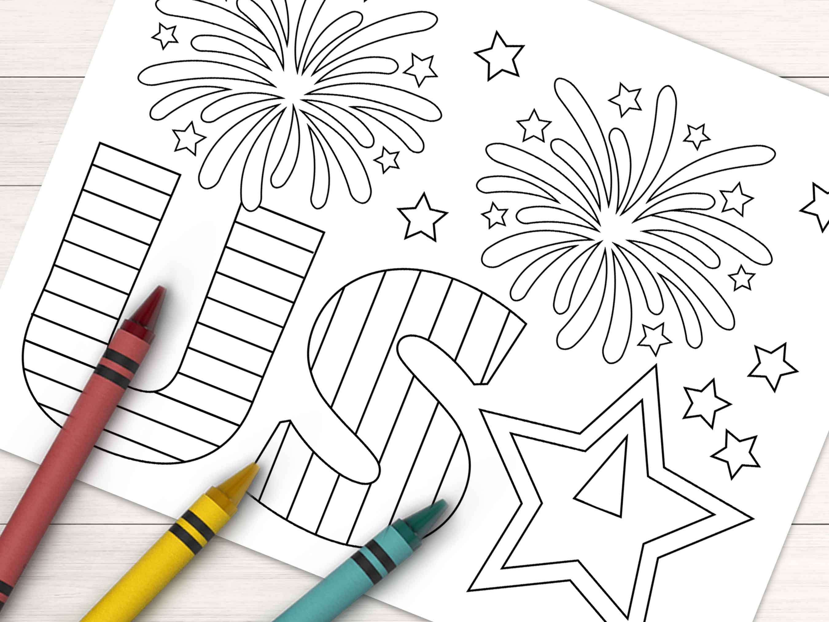 4th of July Coloring Pages Printable, Summer Coloring for Kids ...