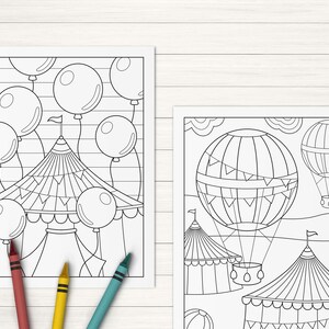 Circus Coloring Pages for Kids Printable, Carnival Party Activity ...