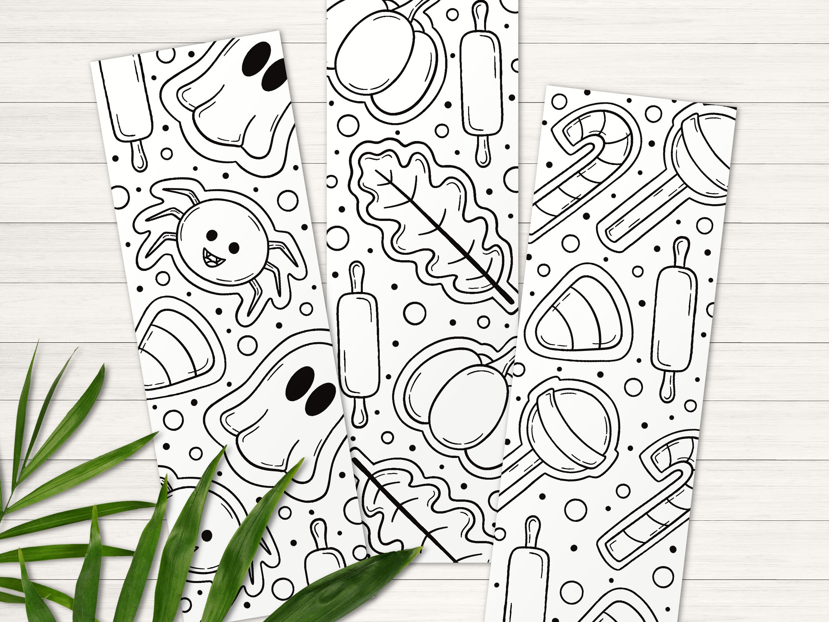 Halloween Coloring Bookmarks for Kids: Printable Party Favors (PDF) - Etsy