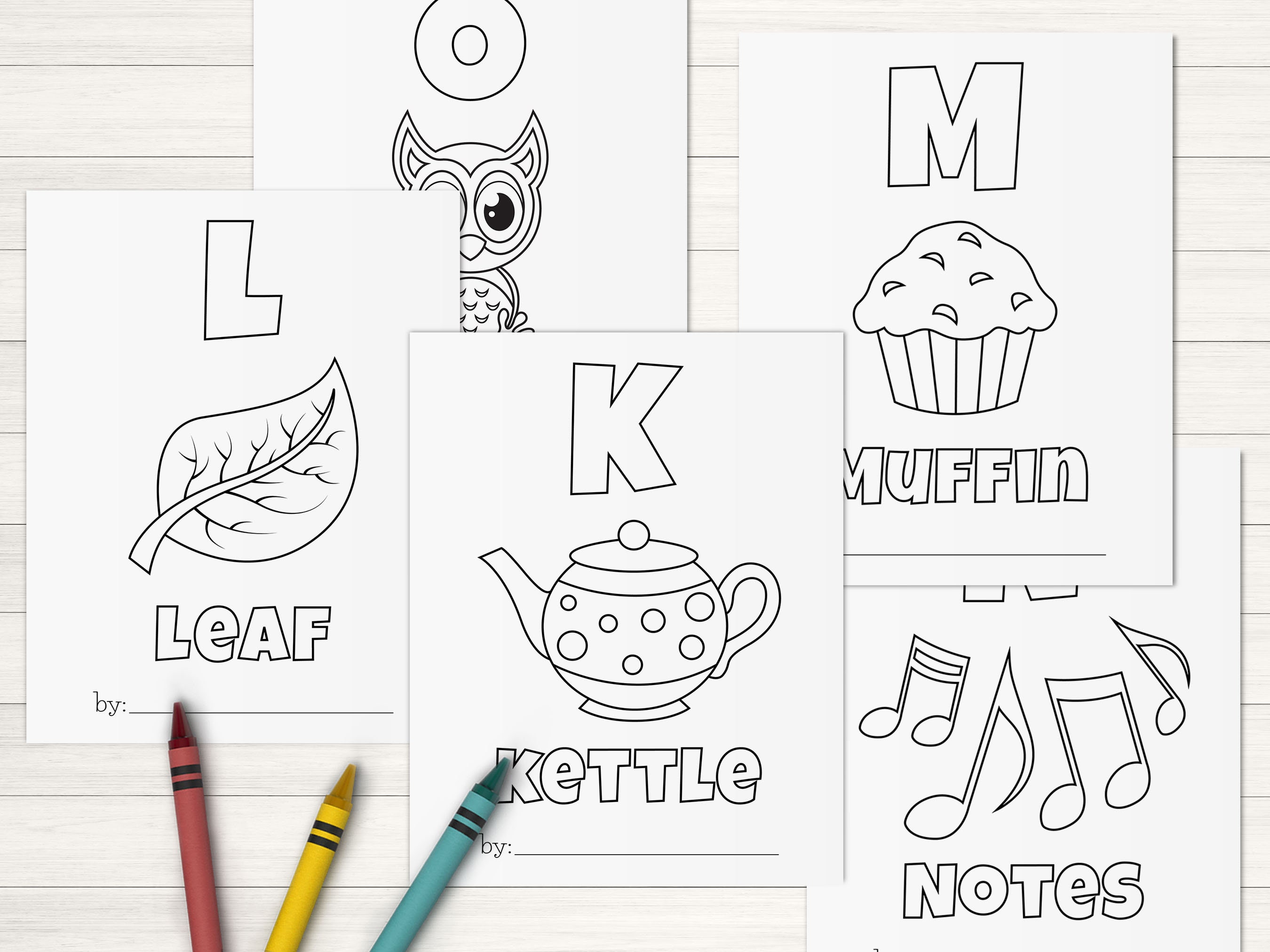 Babys First ABC Book Alphabet Coloring Pages for Kids - Etsy