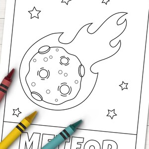 Space Coloring Pages for Kids: Planets & Astronauts (PDF) - Etsy