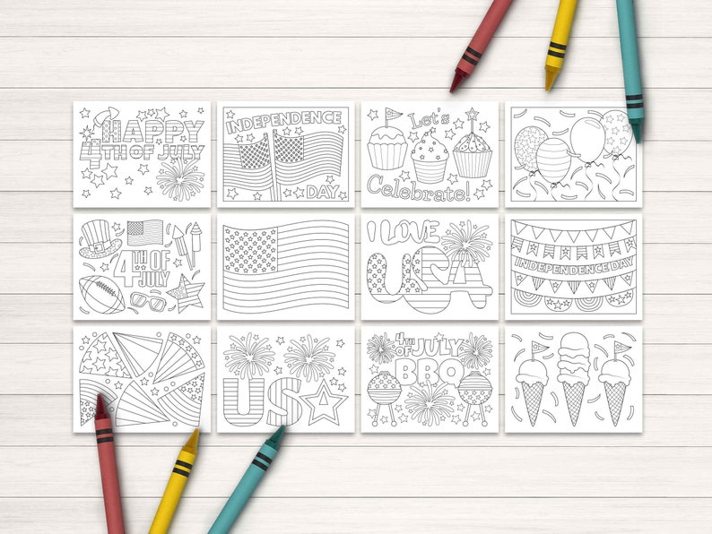 4th of July Coloring Pages Printable, Summer Coloring for Kids ...