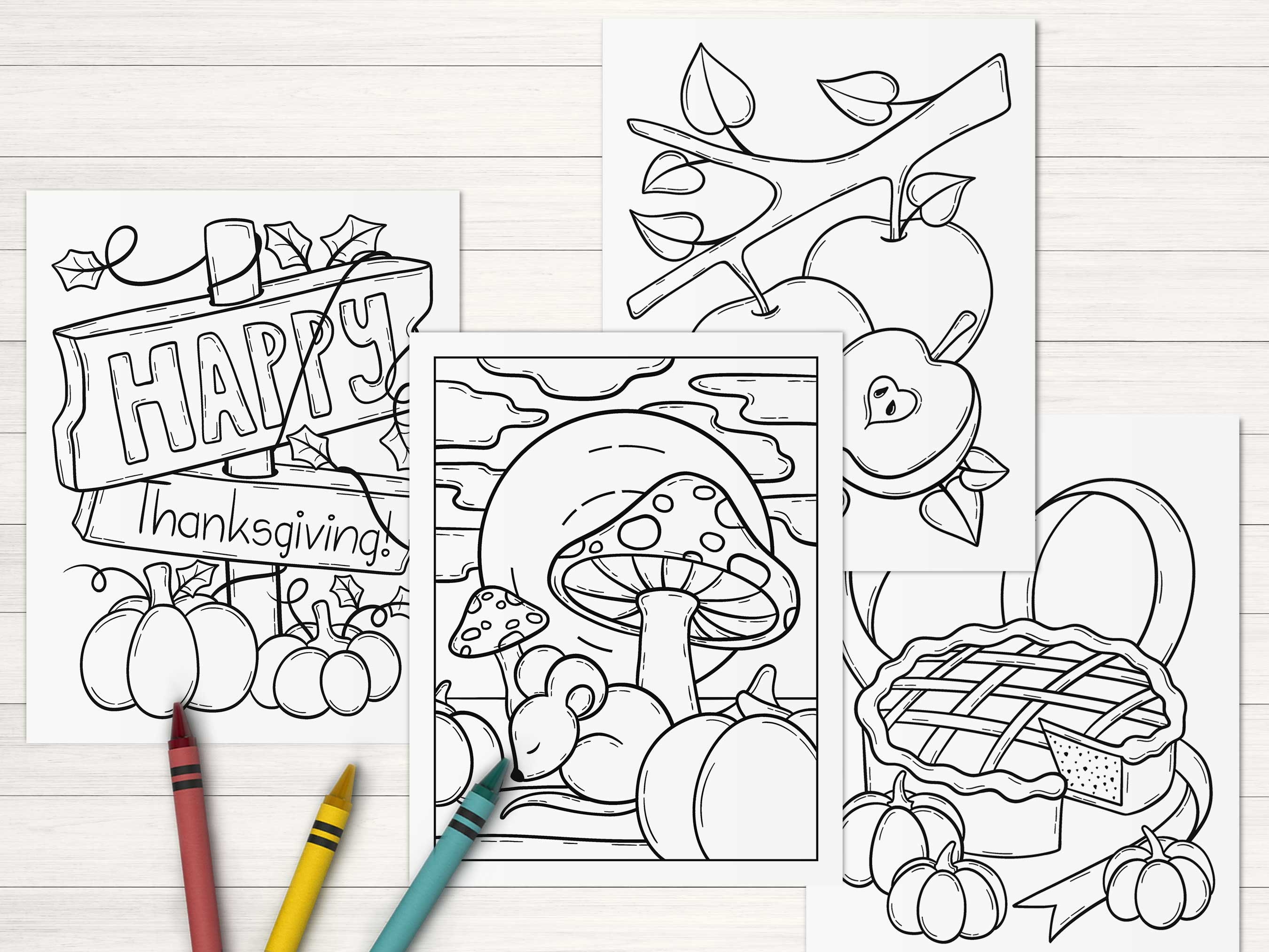 Thanksgiving Coloring Pages for Kids, Fall Coloring Pages Printable ...