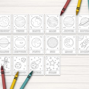 Space Coloring Pages for Kids: Planets & Astronauts (PDF) - Etsy