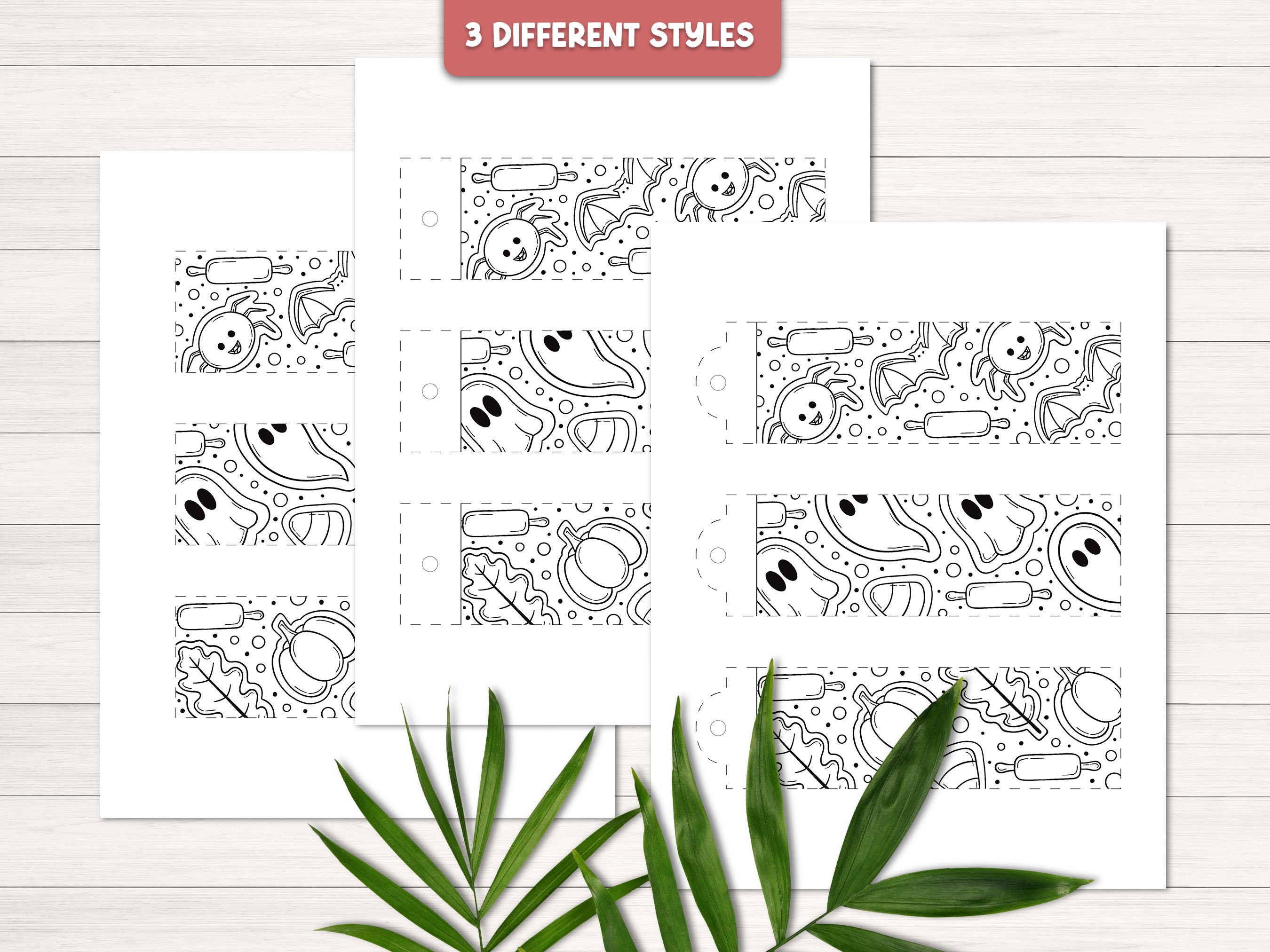 Halloween Coloring Bookmarks for Kids: Printable Party Favors (PDF) - Etsy