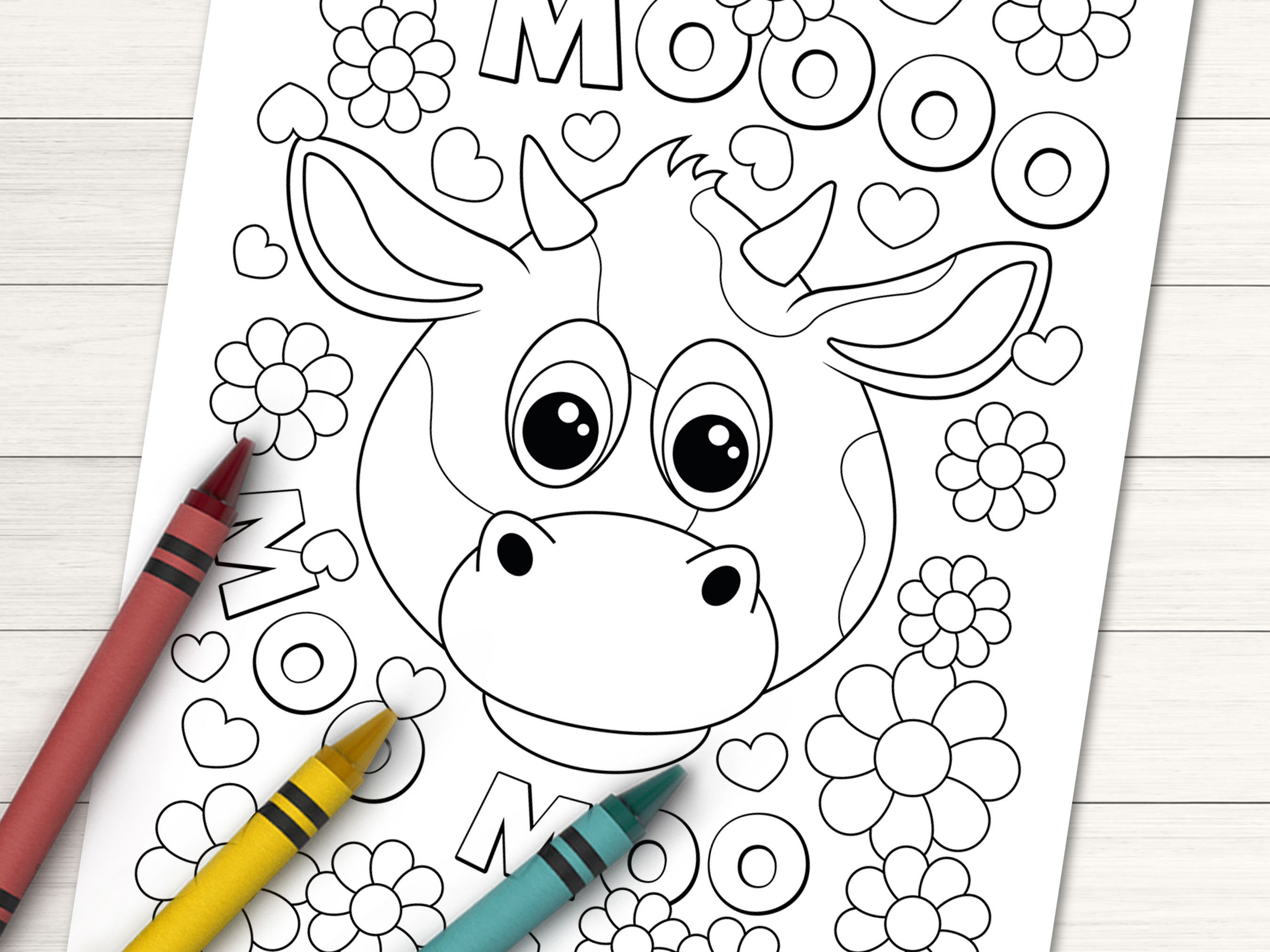 Farm Animal Coloring Pages, Cute Animal Coloring Pages for Kids ...