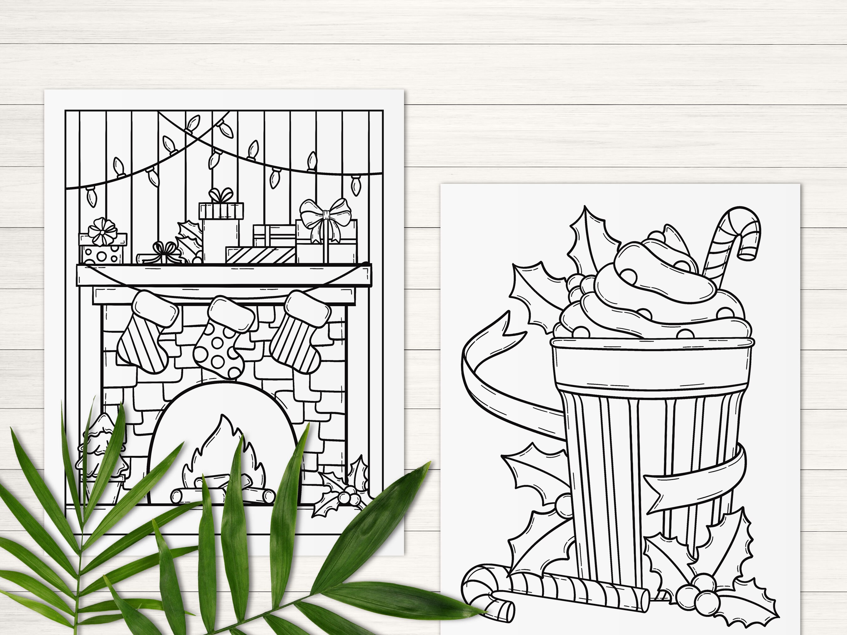 Printable Christmas Coloring Pages for Adults Holiday - Etsy