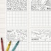 Coloring Calendar for Kids, Undated Monthly Planner Printable, Holiday ...