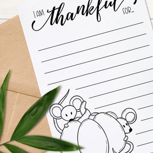 Thanksgiving Gratitude Cards Printable, I Am Thankful for Cards ...