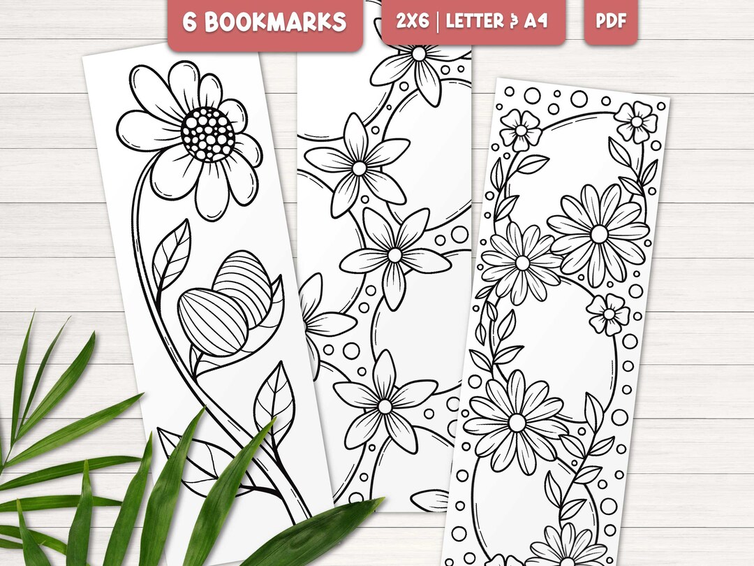 Easter Coloring Bookmarks, Printable Bookmarks to Color, Easter ...