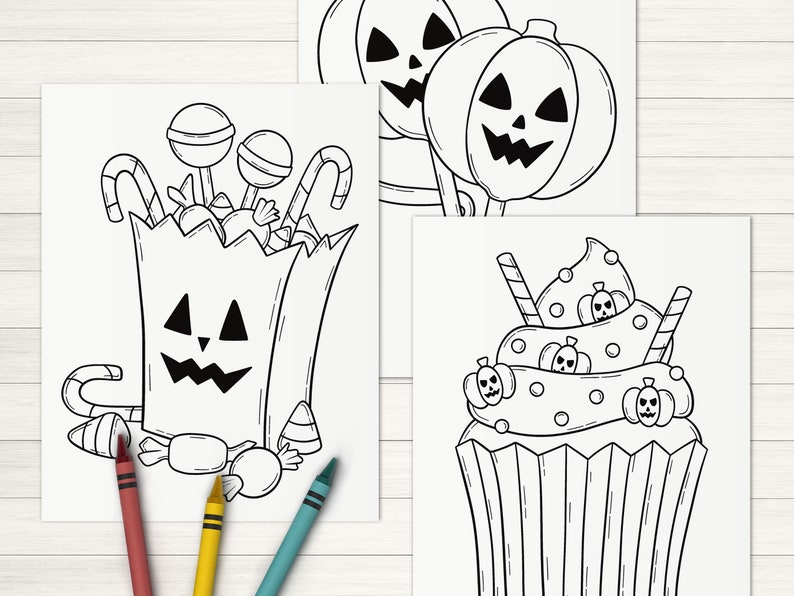 Printable Halloween Coloring Pages for Kids, Halloween Coloring Book ...