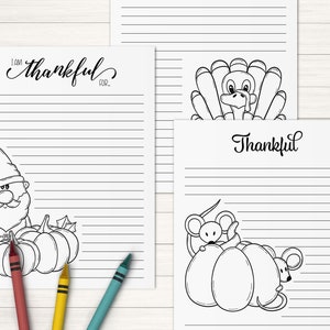 I Am Thankful for Cards, Thanksgiving Gratitude Printable, Thanksgiving ...
