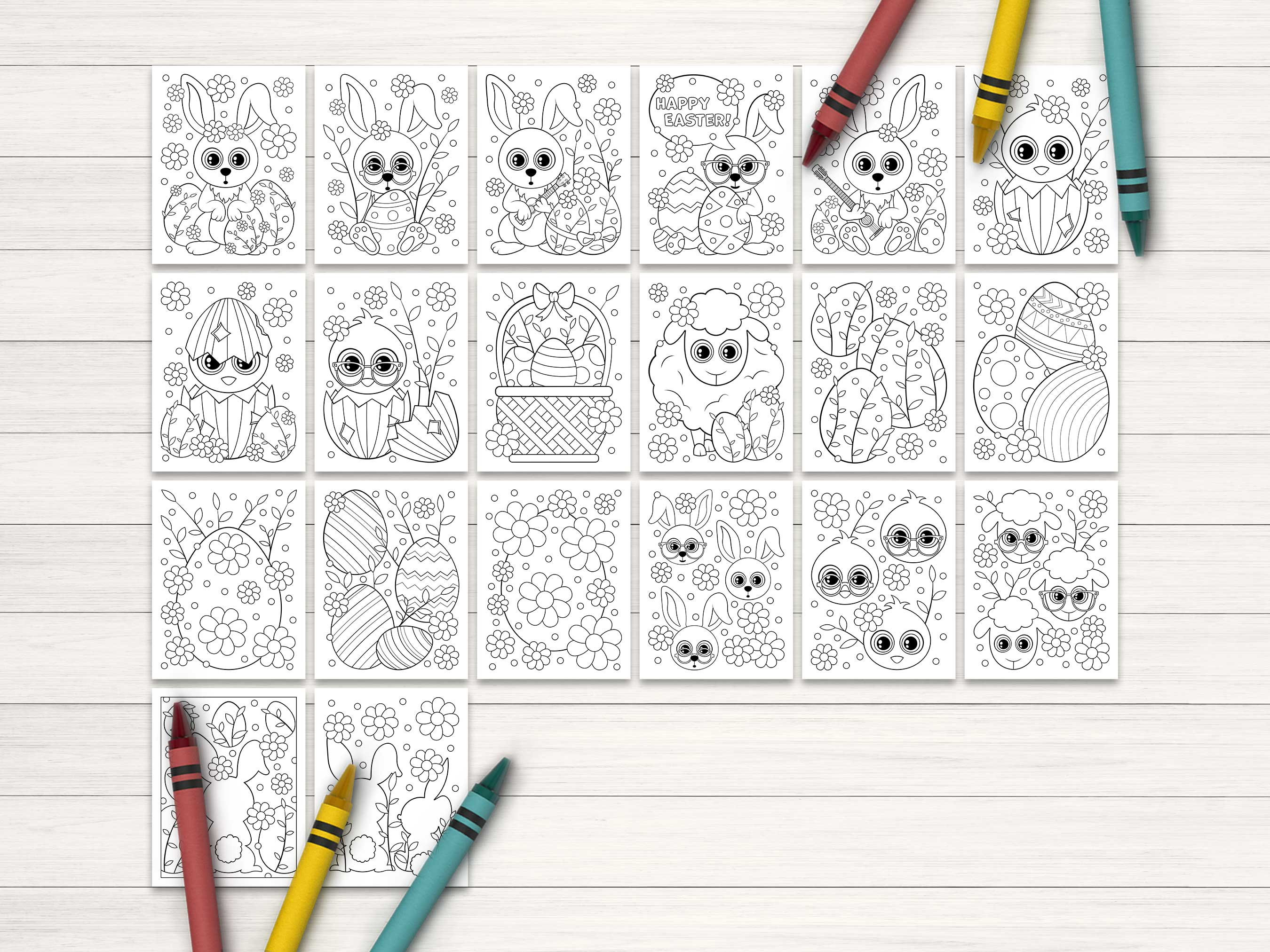 Easter Coloring Pages for Kids, Printable Coloring Book for Kids ...