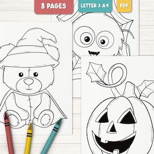Printable Halloween Coloring Pages for Kids, Halloween Coloring Book ...