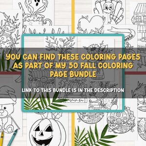 Fall Coloring Pages for Adults, Autumn Coloring Book, Pumpkin Coloring ...