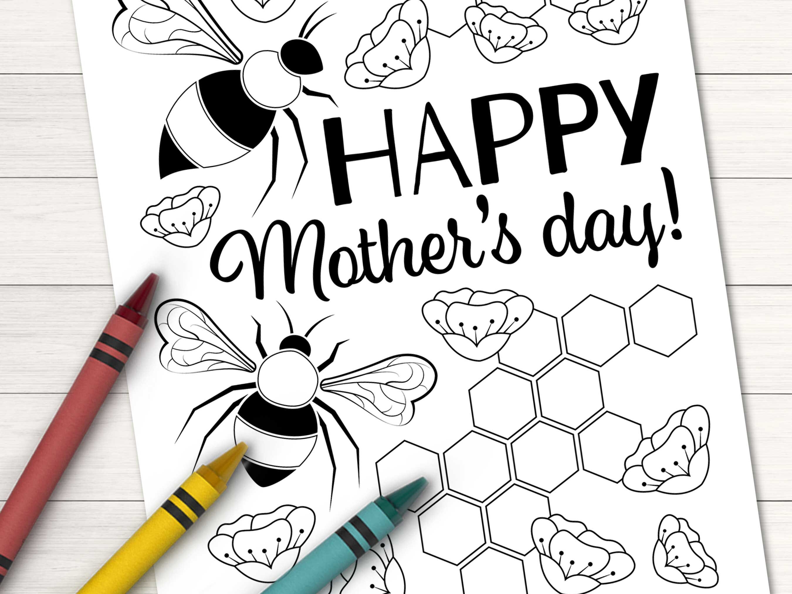 Mothers Day Coloring Book Printable, Printable Coloring Pages for Kids ...