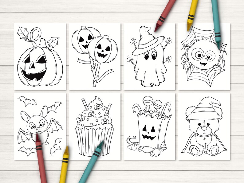 Printable Halloween Coloring Pages for Kids, Halloween Coloring Book ...