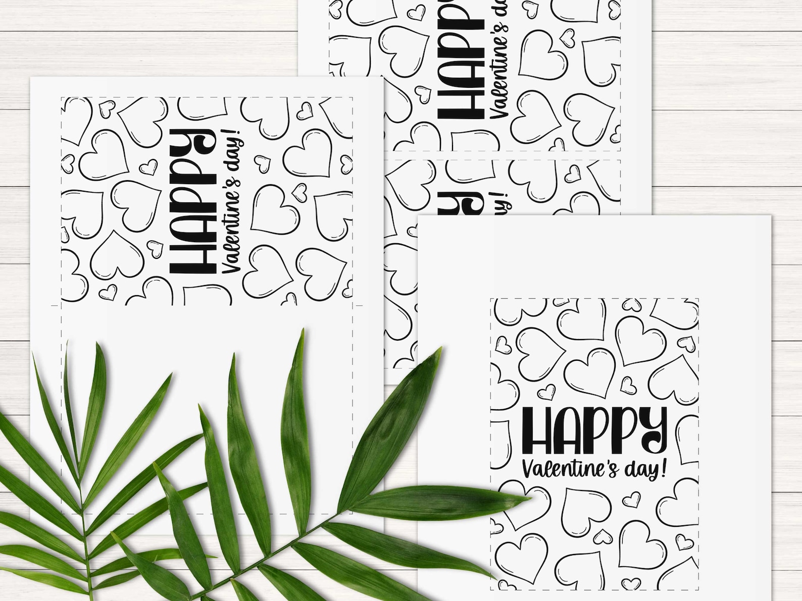 Happy Valentines Day Printable Card, Heart Coloring Page, Valentines ...