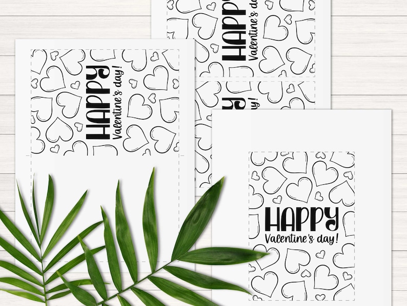 Happy Valentines Day Printable Card, Heart Coloring Page, Valentines ...