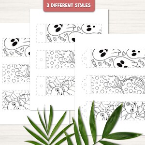 Printable Halloween Coloring Bookmarks: Kids' Activity (digital ...