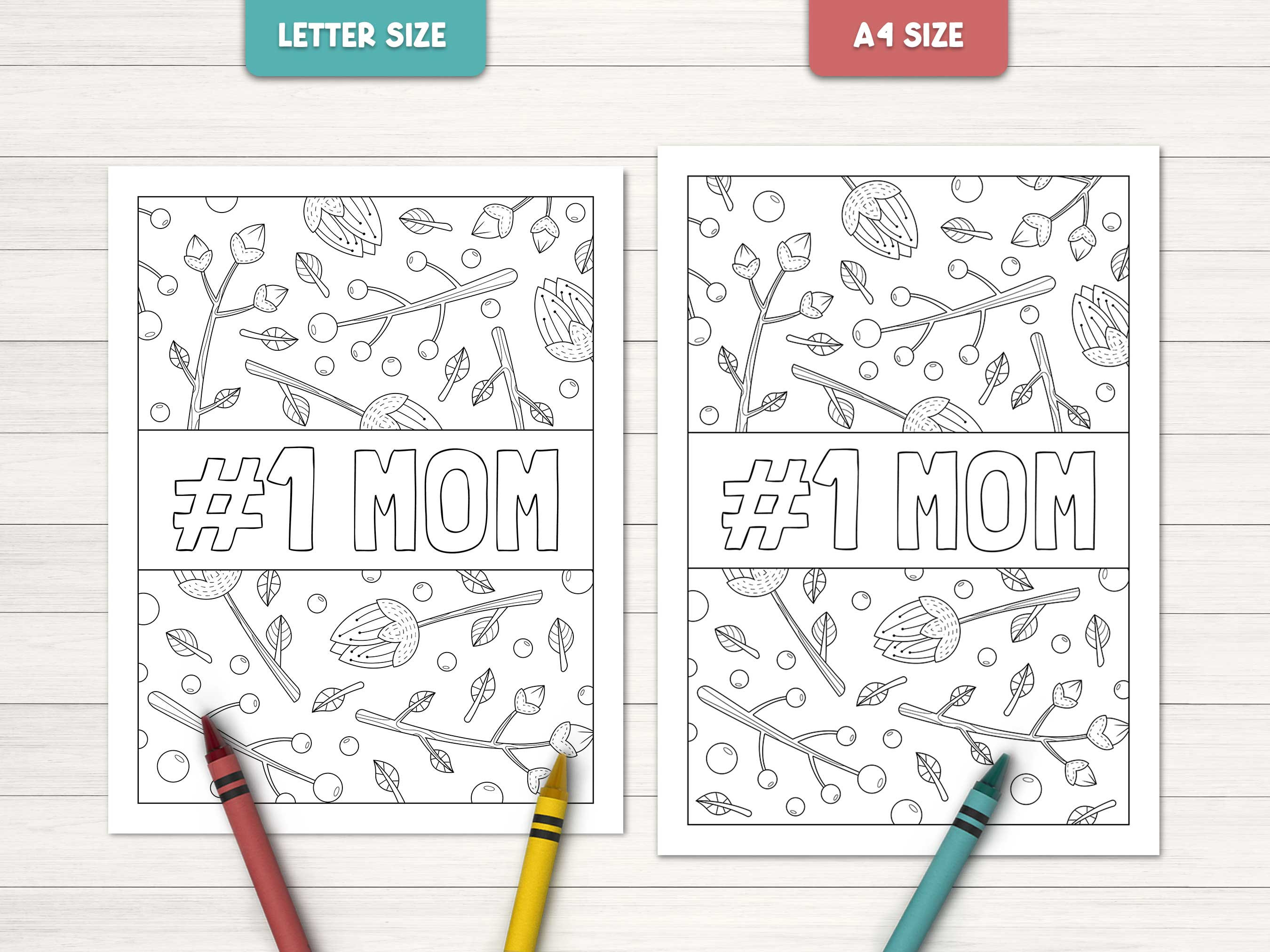 Mothers Day Coloring Book Printable, Printable Coloring Pages for Kids ...