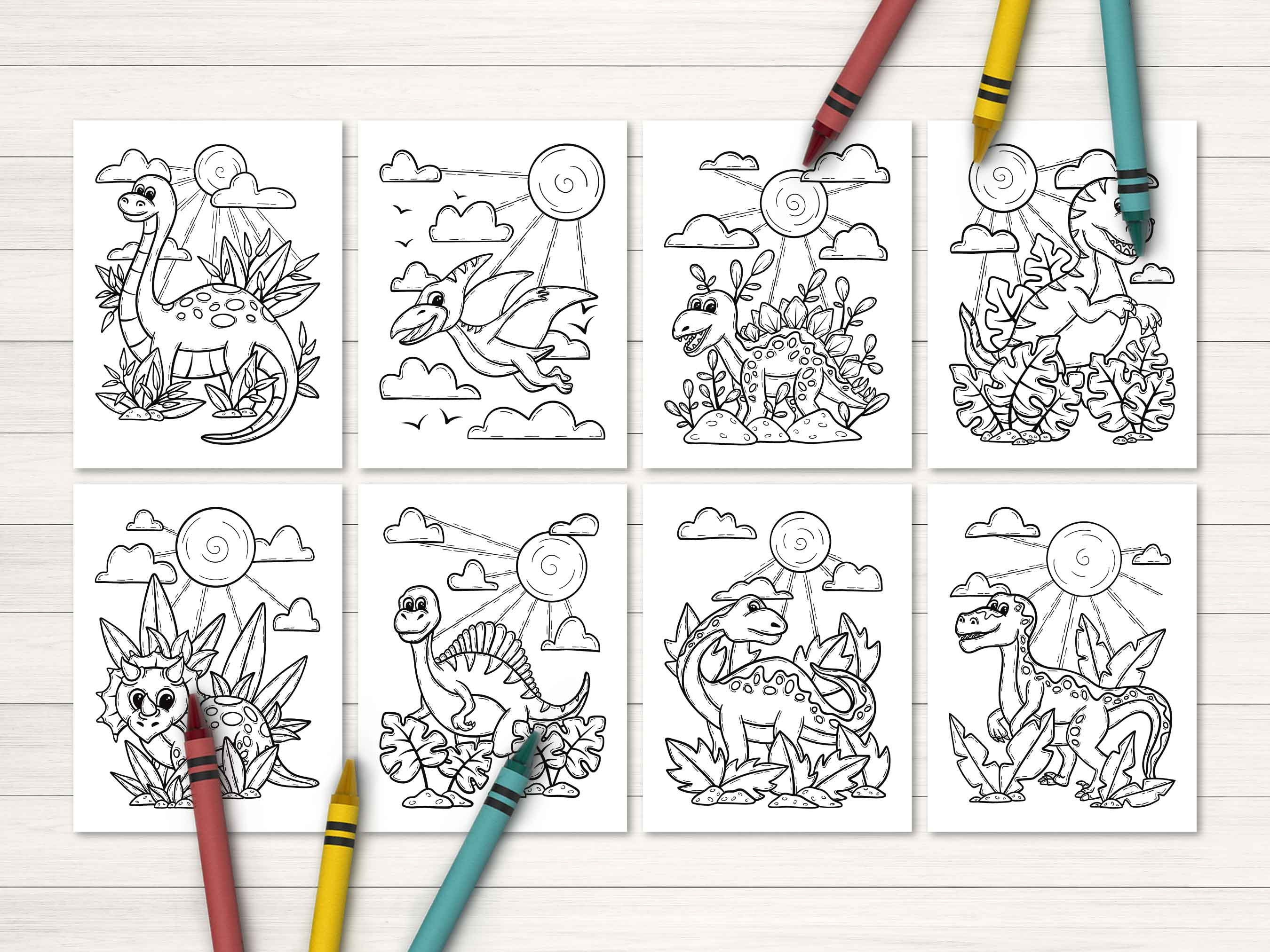 Dinosaur Coloring Pages for Kids, Dinosaur Activity for Kids, Dino ...