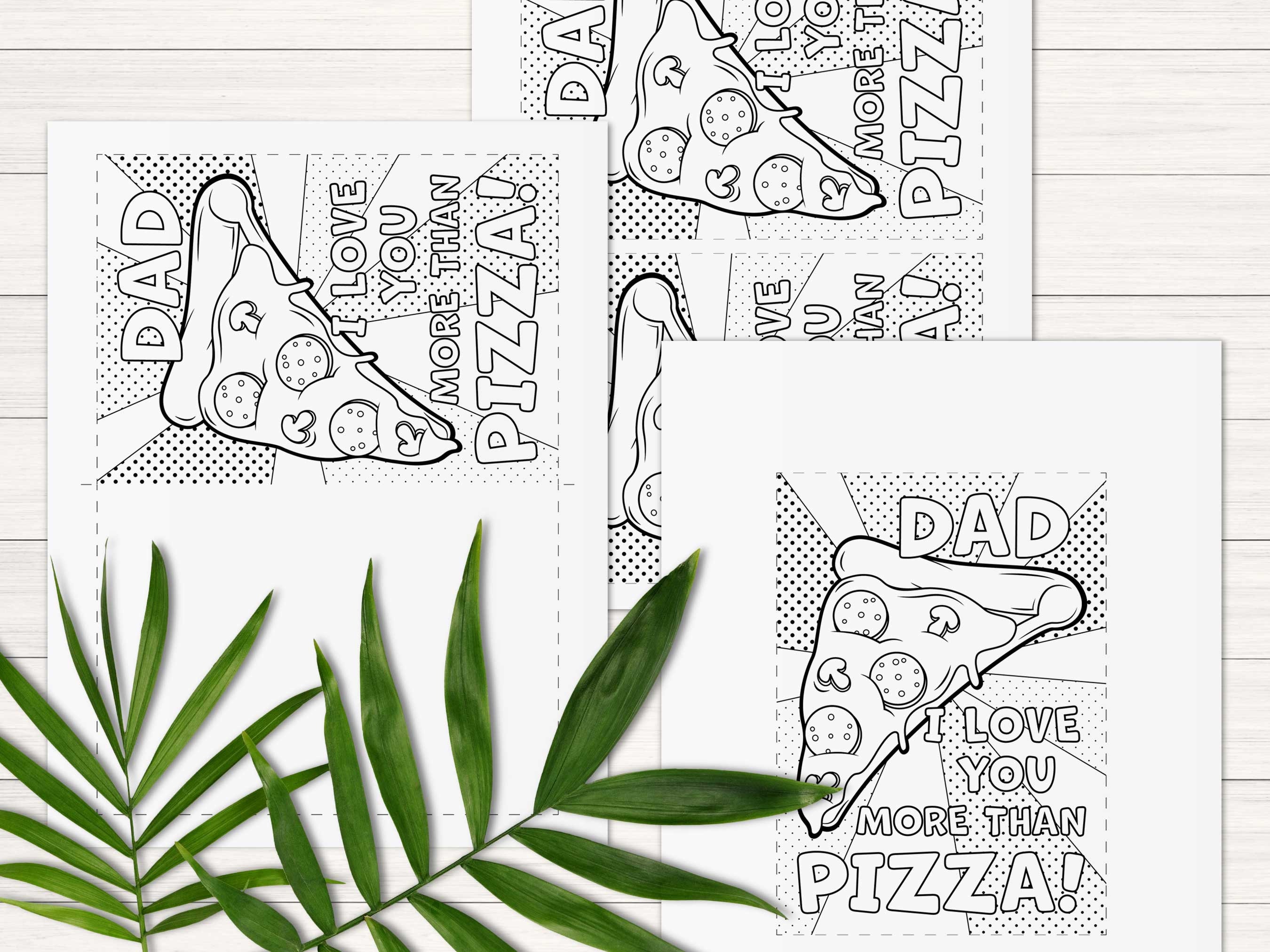 Fathers Day Coloring Card, Dad Card Printable, Fathers Day Gift From ...