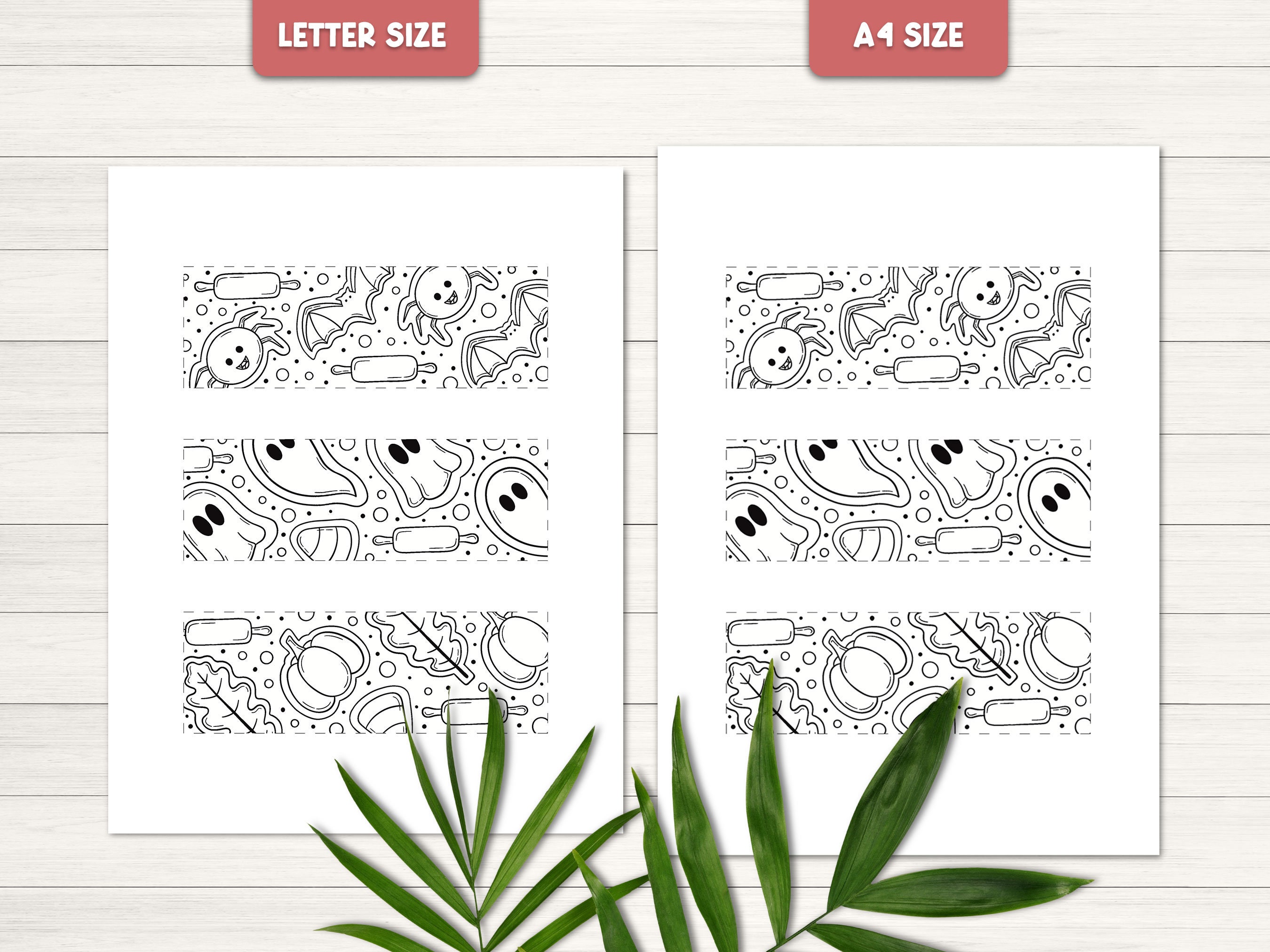 Halloween Coloring Bookmarks for Kids: Printable Party Favors (PDF) - Etsy