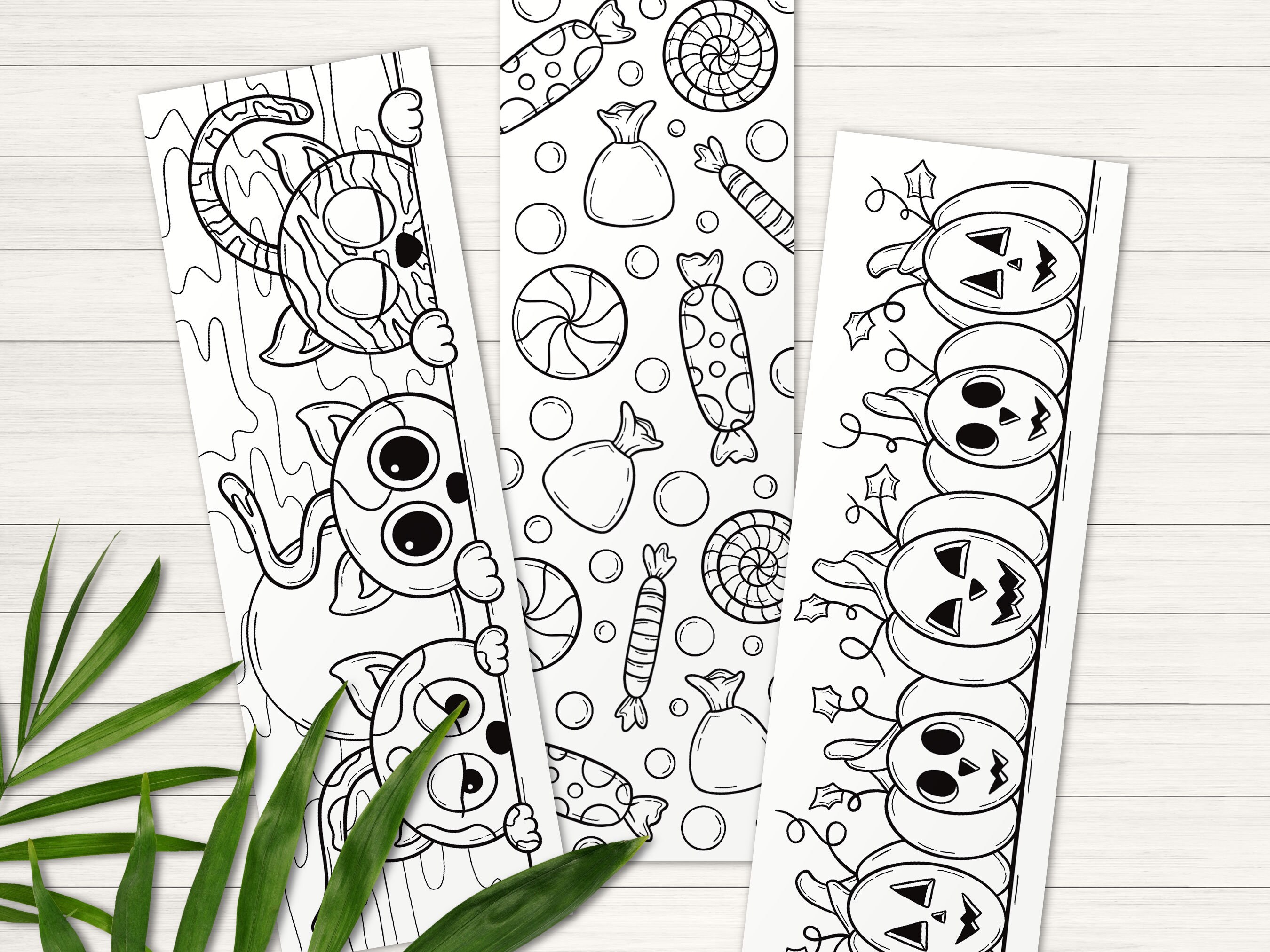 Printable Halloween Coloring Bookmarks, Halloween Activity for Kids ...