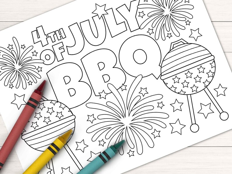 4th of July Coloring Pages Printable, Summer Coloring for Kids ...