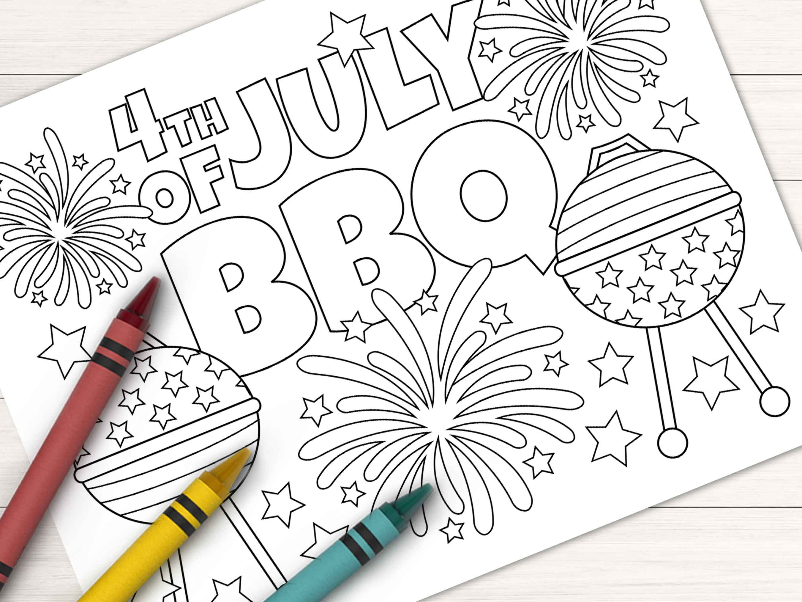 4th of July Coloring Pages Printable, Summer Coloring for Kids ...