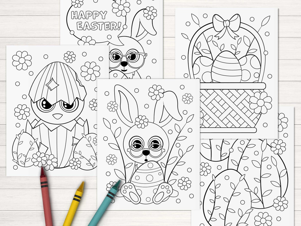 Easter Coloring Pages for Kids, Printable Coloring Book for Kids ...