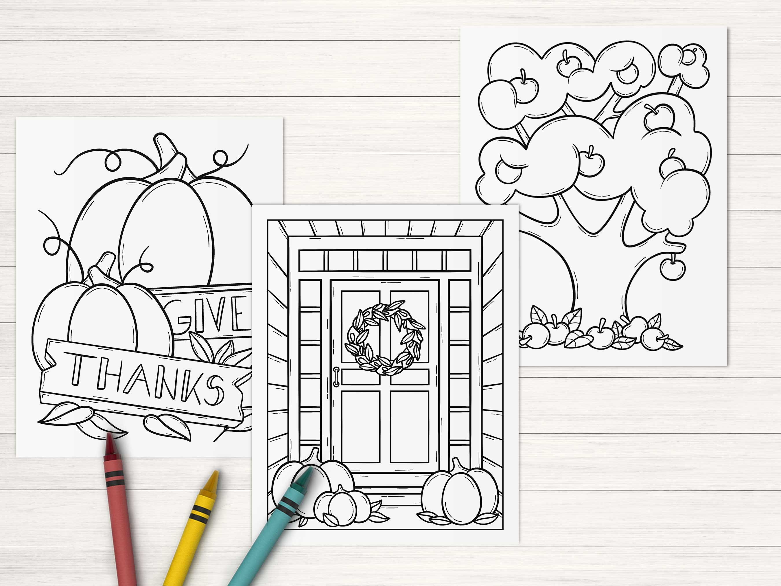 Thanksgiving Coloring Pages for Kids, Fall Coloring Pages Printable ...