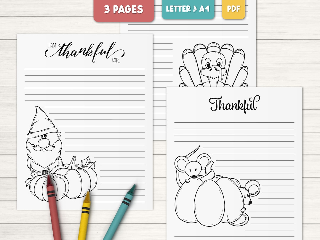I Am Thankful for Cards, Thanksgiving Gratitude Printable, Thanksgiving ...