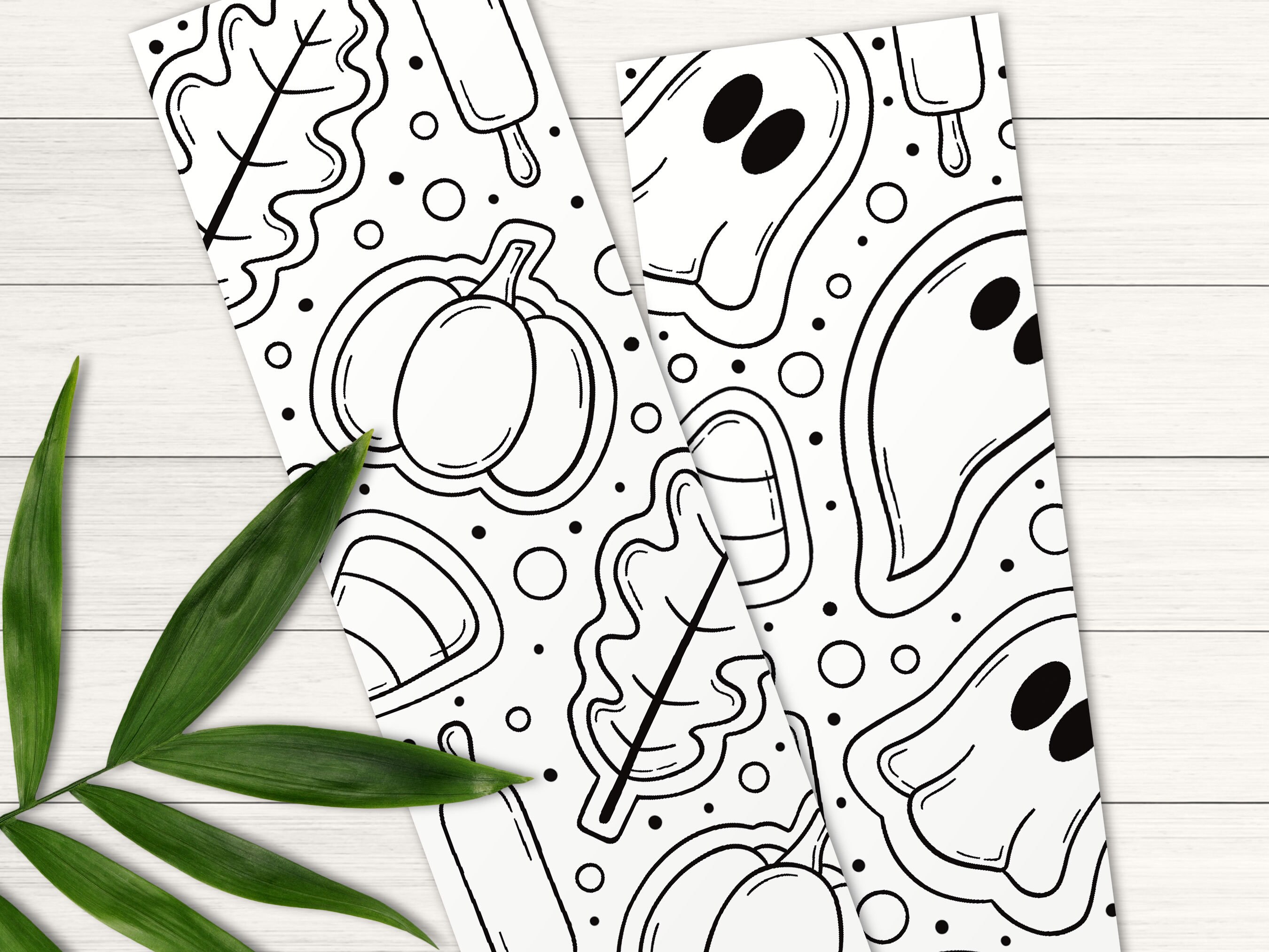 Halloween Coloring Bookmarks for Kids: Printable Party Favors (PDF) - Etsy