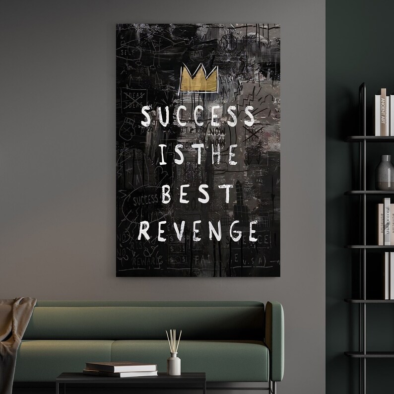 Success is the Best Revenge Motivational & Inspirational Canvas Wall ...