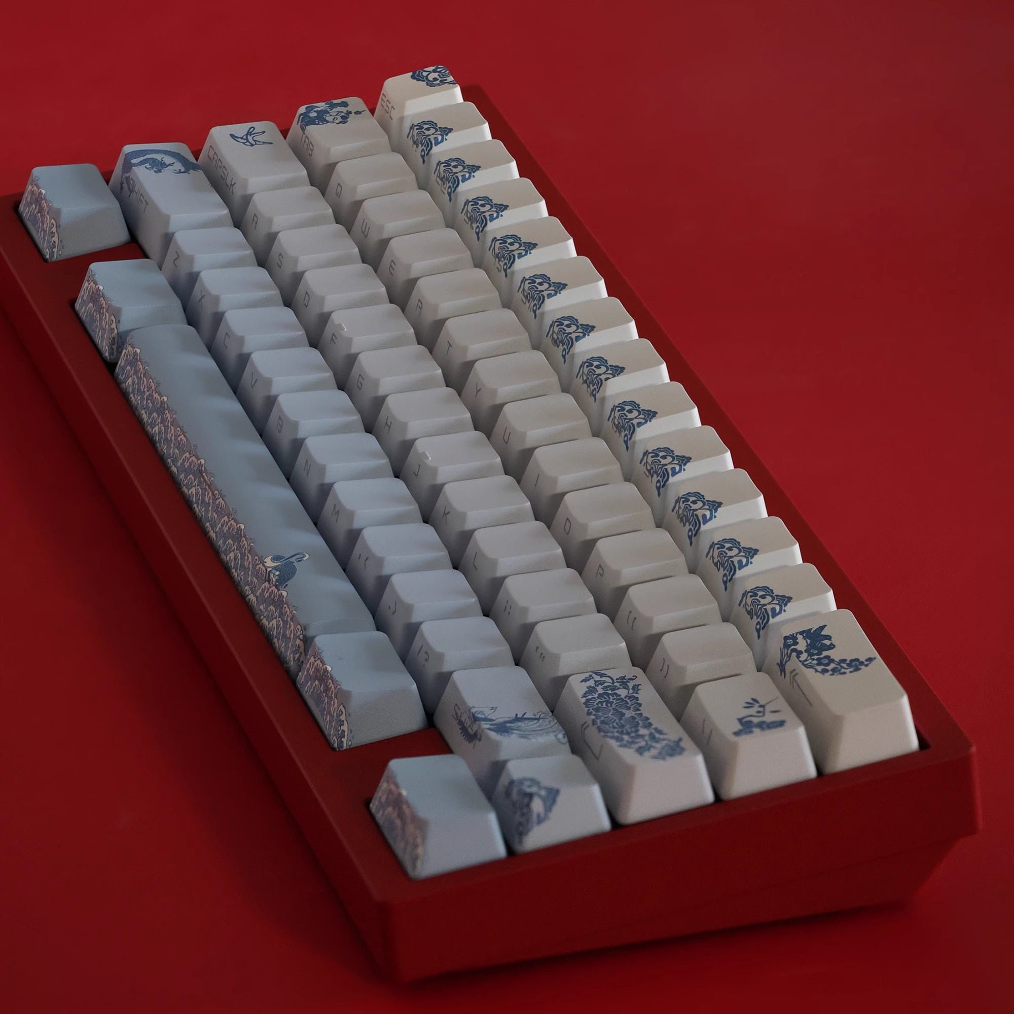 Blue and White Porcelain Keycaps Set Blue Keycaps Set OEM - Etsy