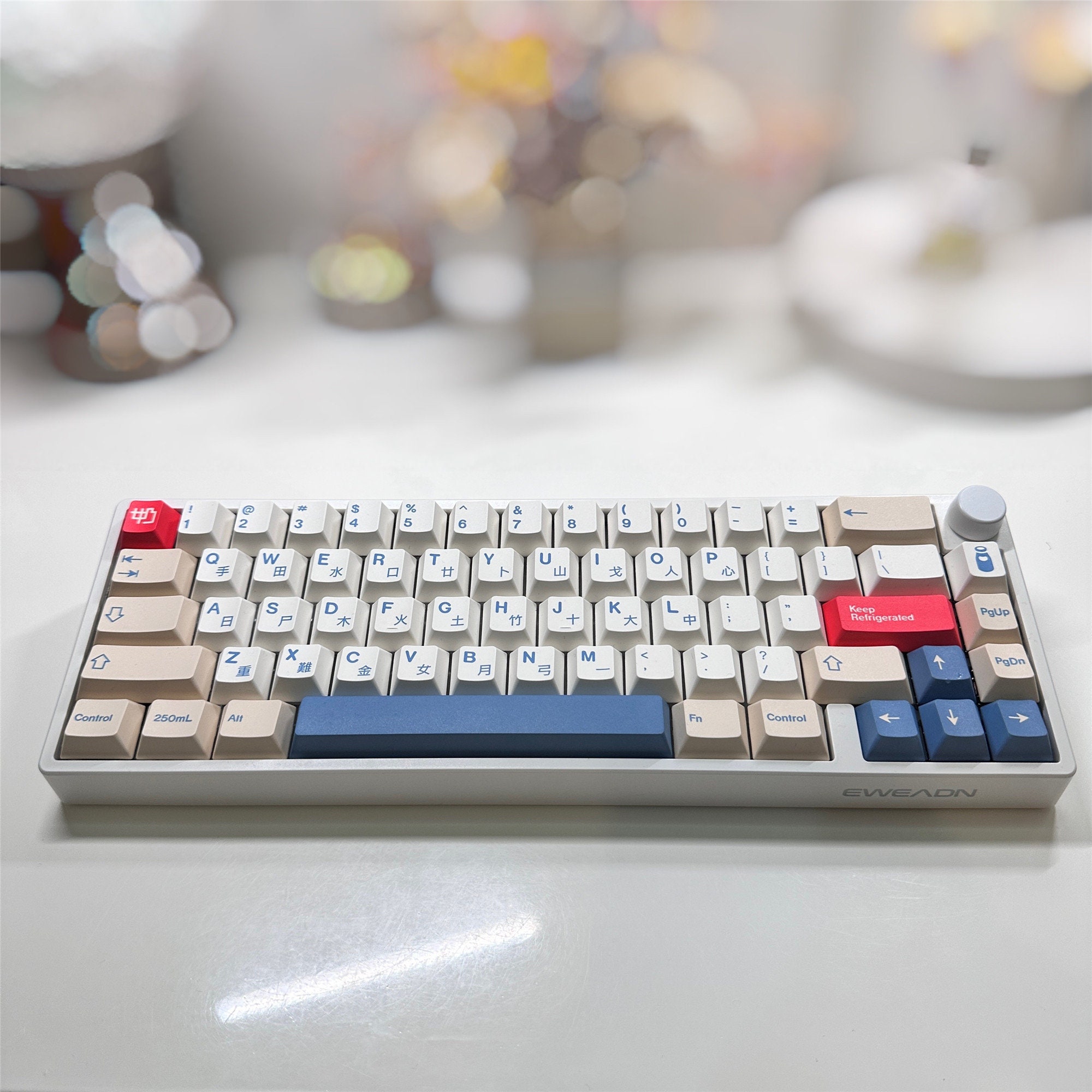 Cute Soy Milk Keycaps Set Blue Keycaps Set Cherry High - Etsy