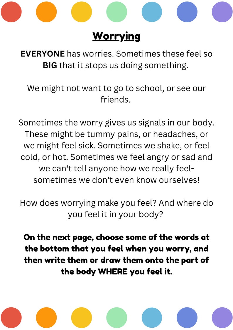 My Worry Toolkit for Kids - Etsy