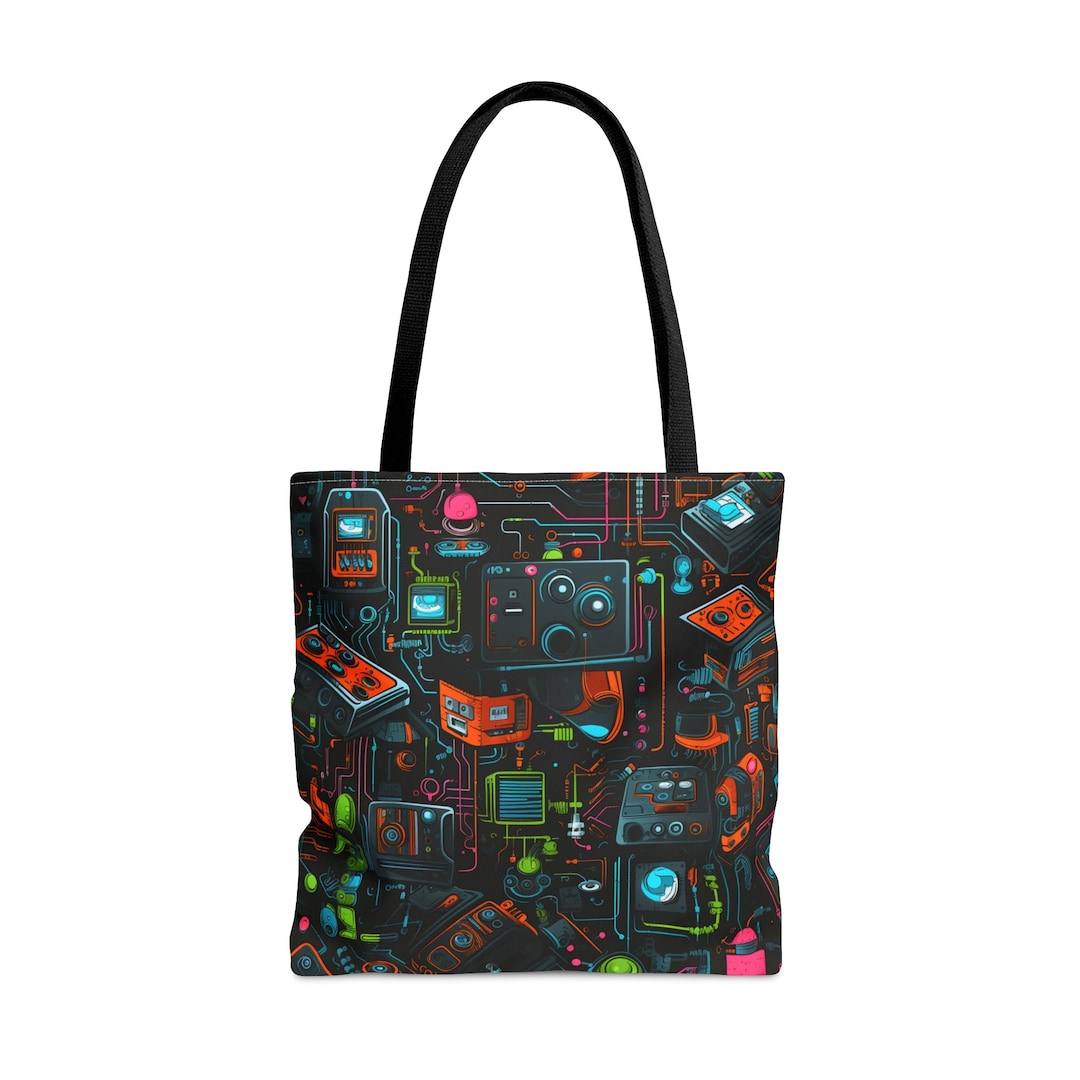 Gizmo Gala Tech Inspired tote Bag AOP - Etsy